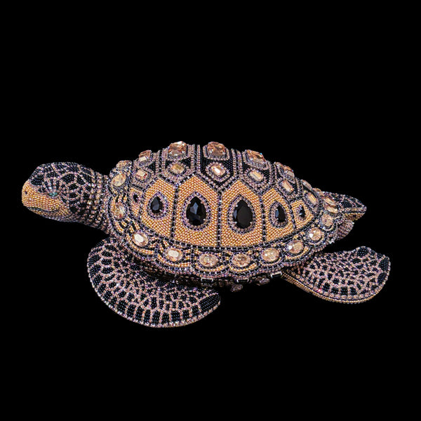 Crystallized Large Sea Turtle Sculpture Featuring Premium Crystal ...