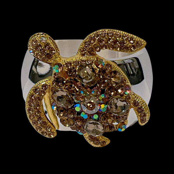 Sea Turtle Napkin Ring Featuring Topaz Premium Crystal | Set of 4 ...