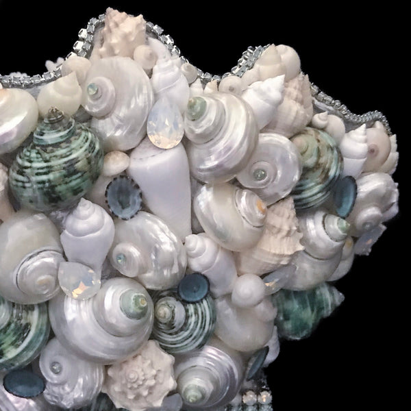 Clam Shell Centerpiece Featuring Pacific Opal Premium Crystal & Natura ...