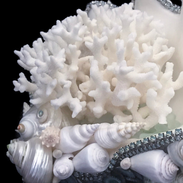 Clam Shell Centerpiece Featuring Pacific Opal Premium Crystal & Natura ...