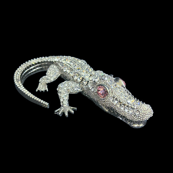 Bull Gator Paperweight Collectible Featuring Premium Crystals | Pink E ...